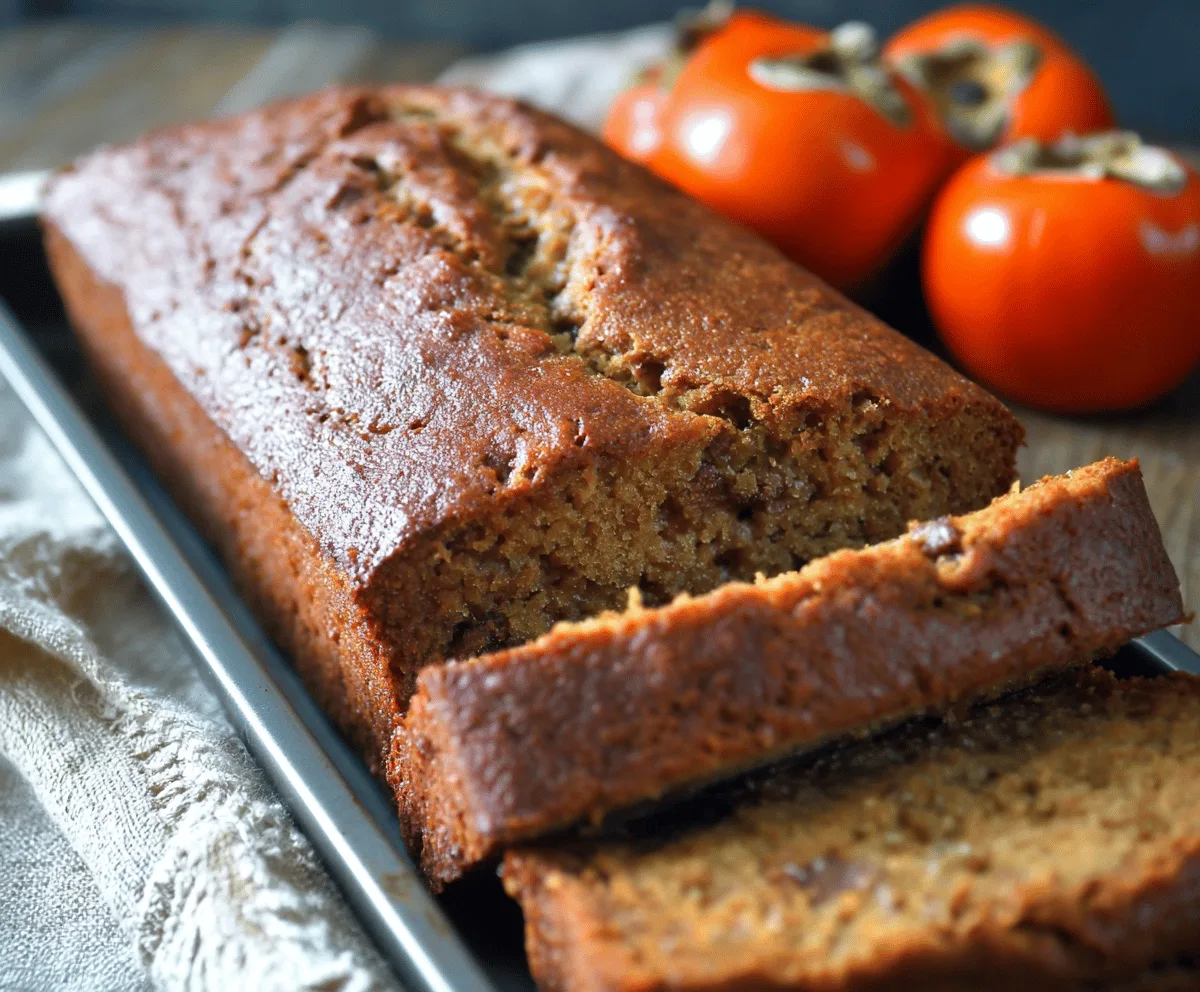 Easy Ginger Persimmon Bread