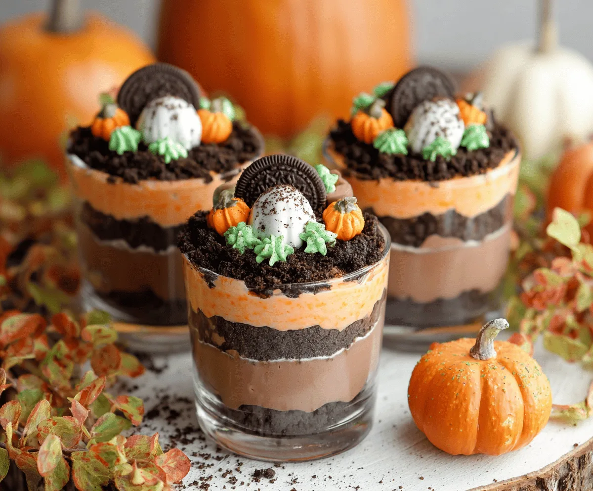 Easy Pumpkin Patch Dirt Cups Recipe