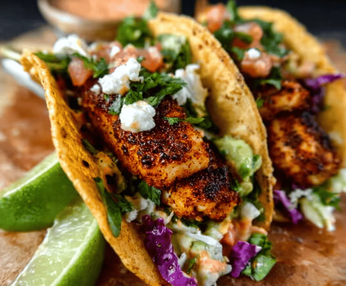 Easy Blackened Fish Tacos Recipe