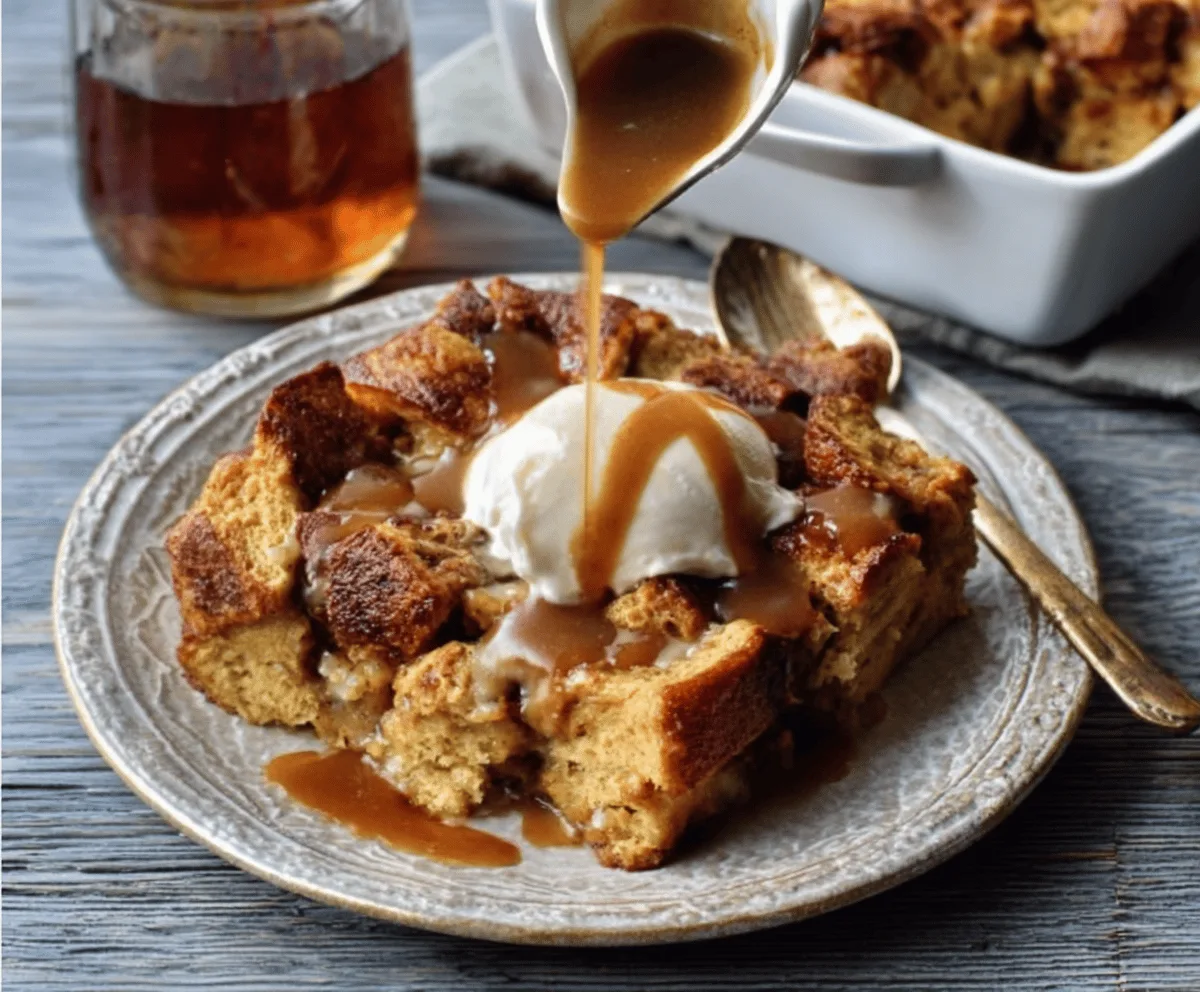 Easy Maple Pumpkin Bread Pudding