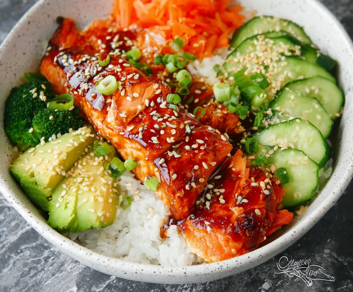 Easy Teriyaki Salmon Rice Bowl