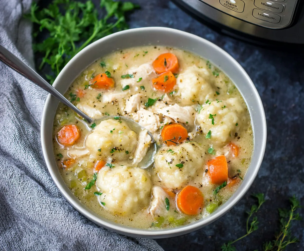 Easy Instant Pot Chicken & Dumplings
