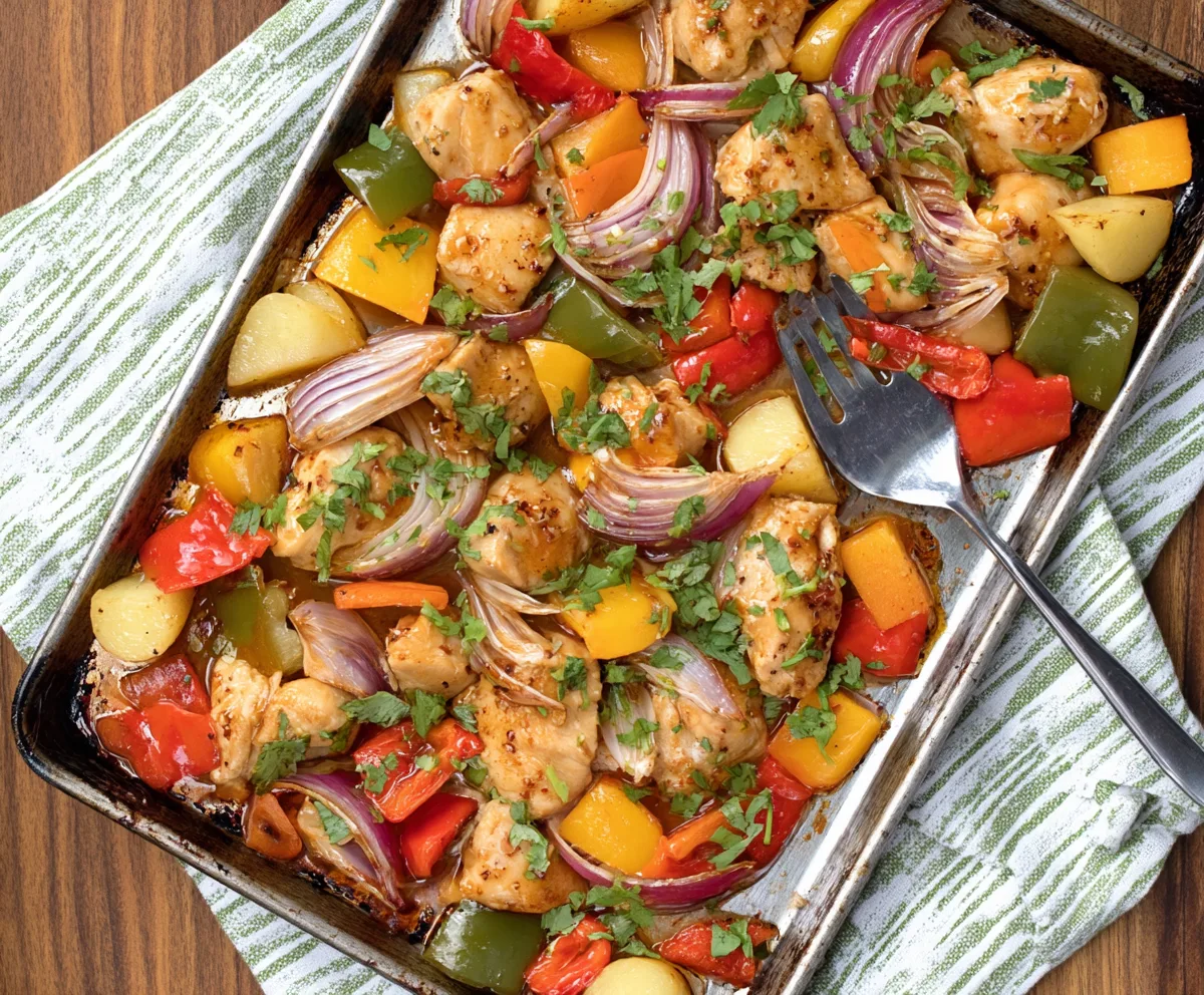 Easy Sheet Pan Sweet & Sour Chicken